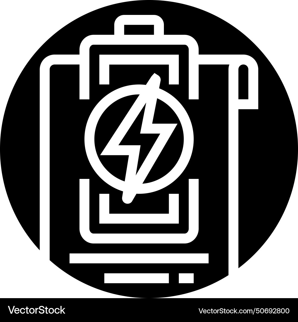 Energy conservation programs glyph icon Royalty Free Vector