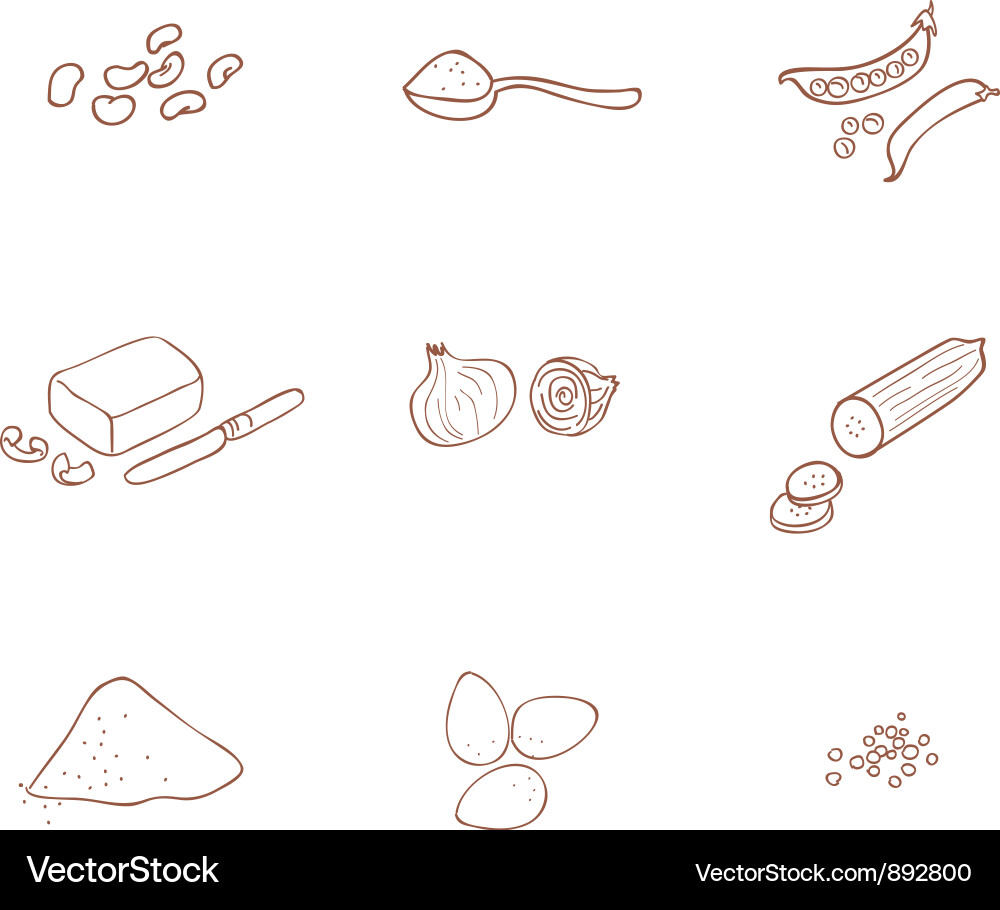 Food Icons - Culinary Elements Royalty Free Vector Image