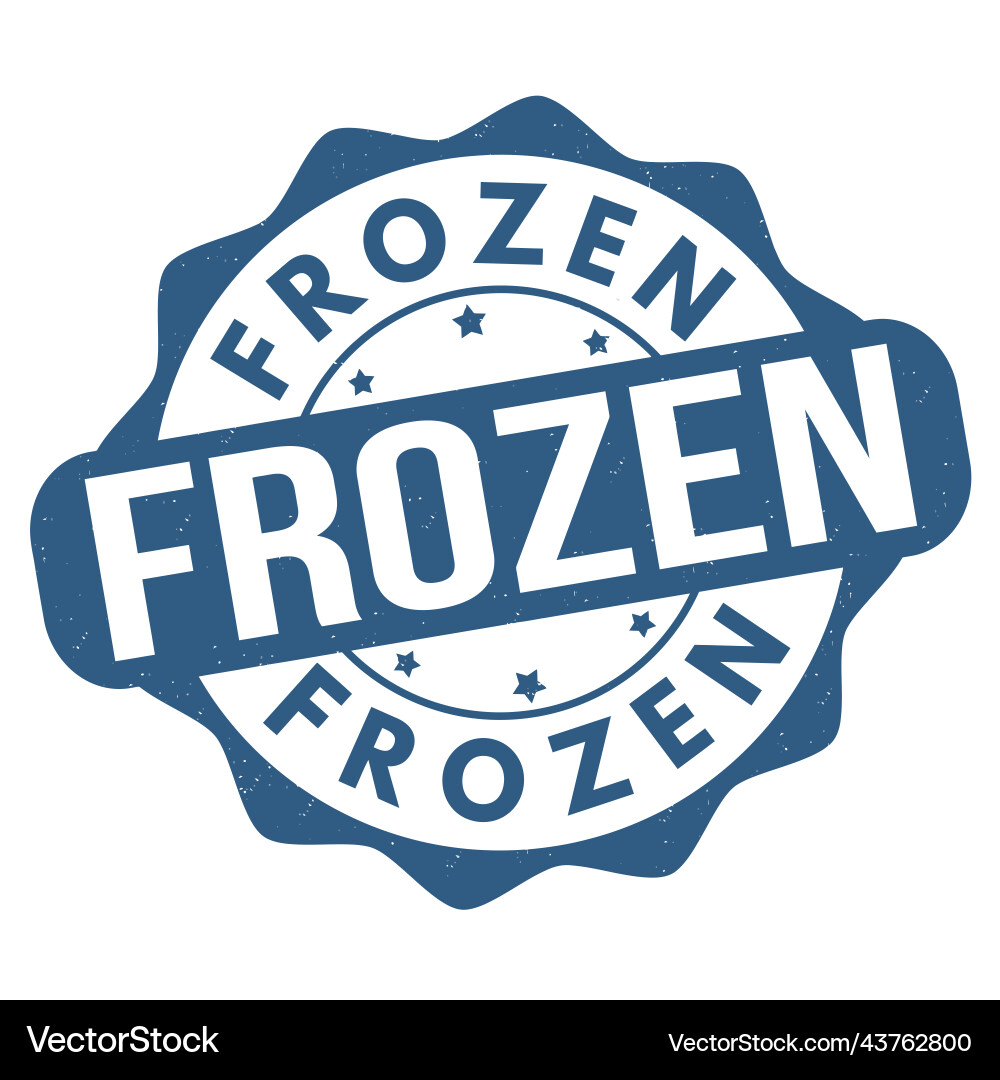 Frozen grunge rubber stamp Royalty Free Vector Image