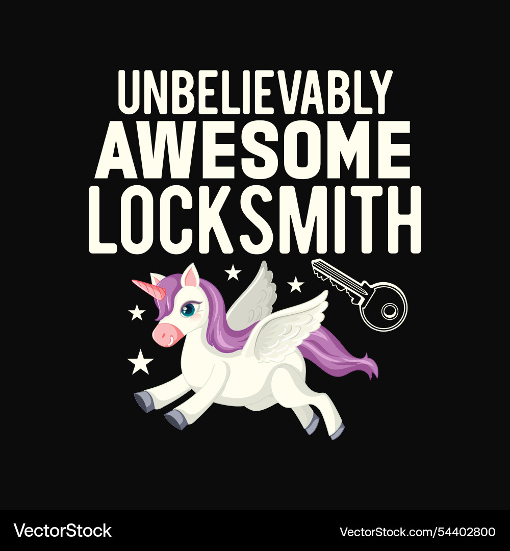 Funny locksmith t-shirt design Royalty Free Vector Image