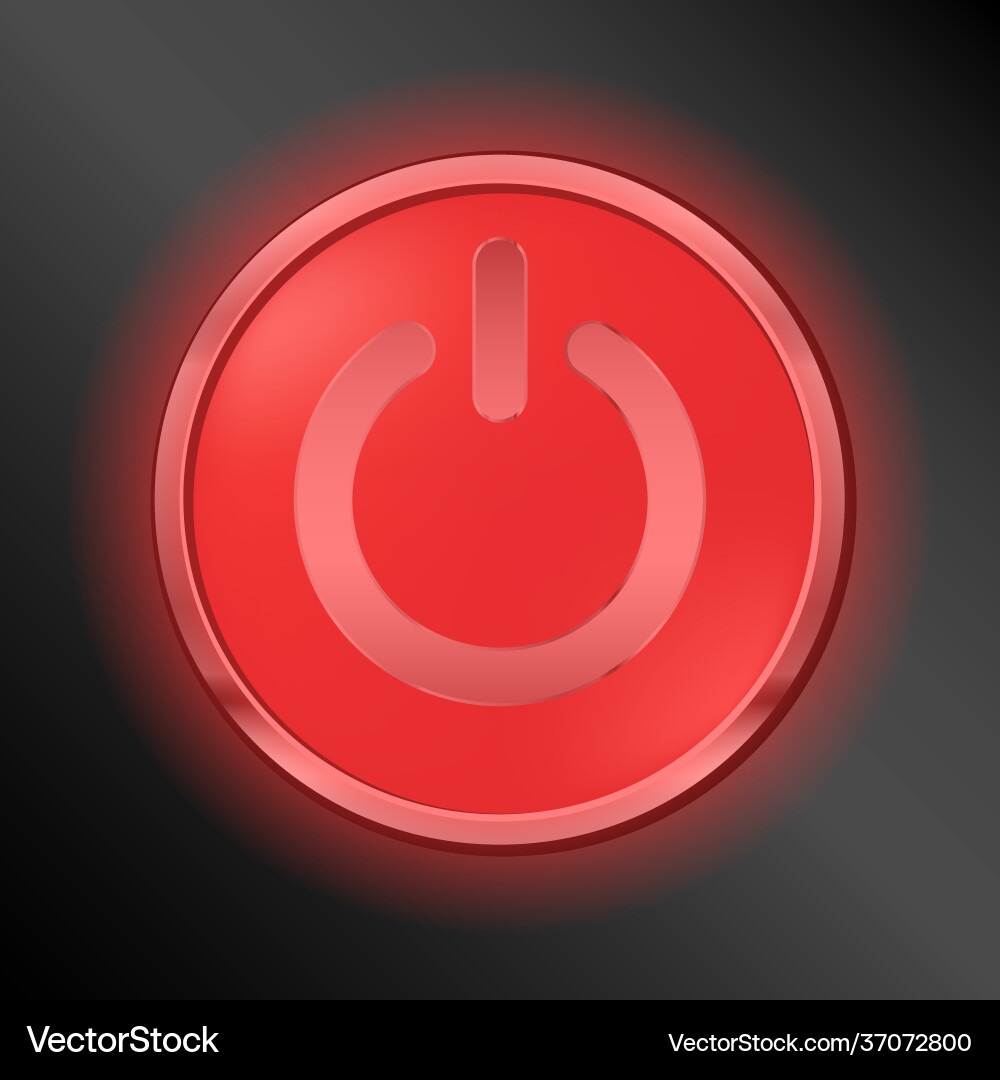 Glowing button Royalty Free Vector Image - VectorStock
