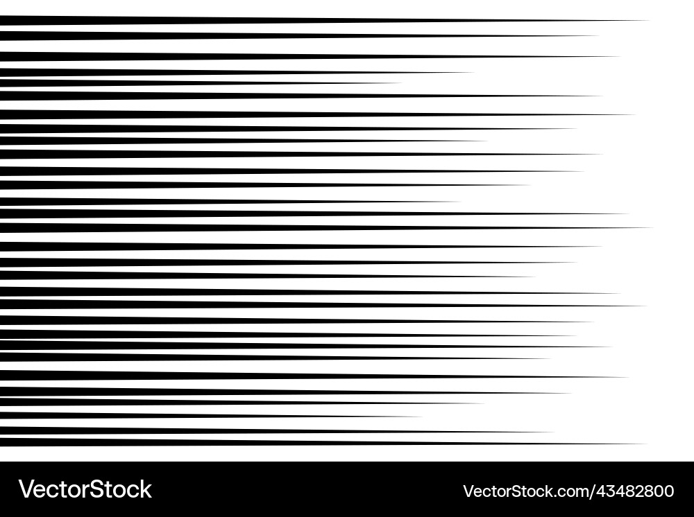 Horizontal speed lines for comic books manga Vector Image