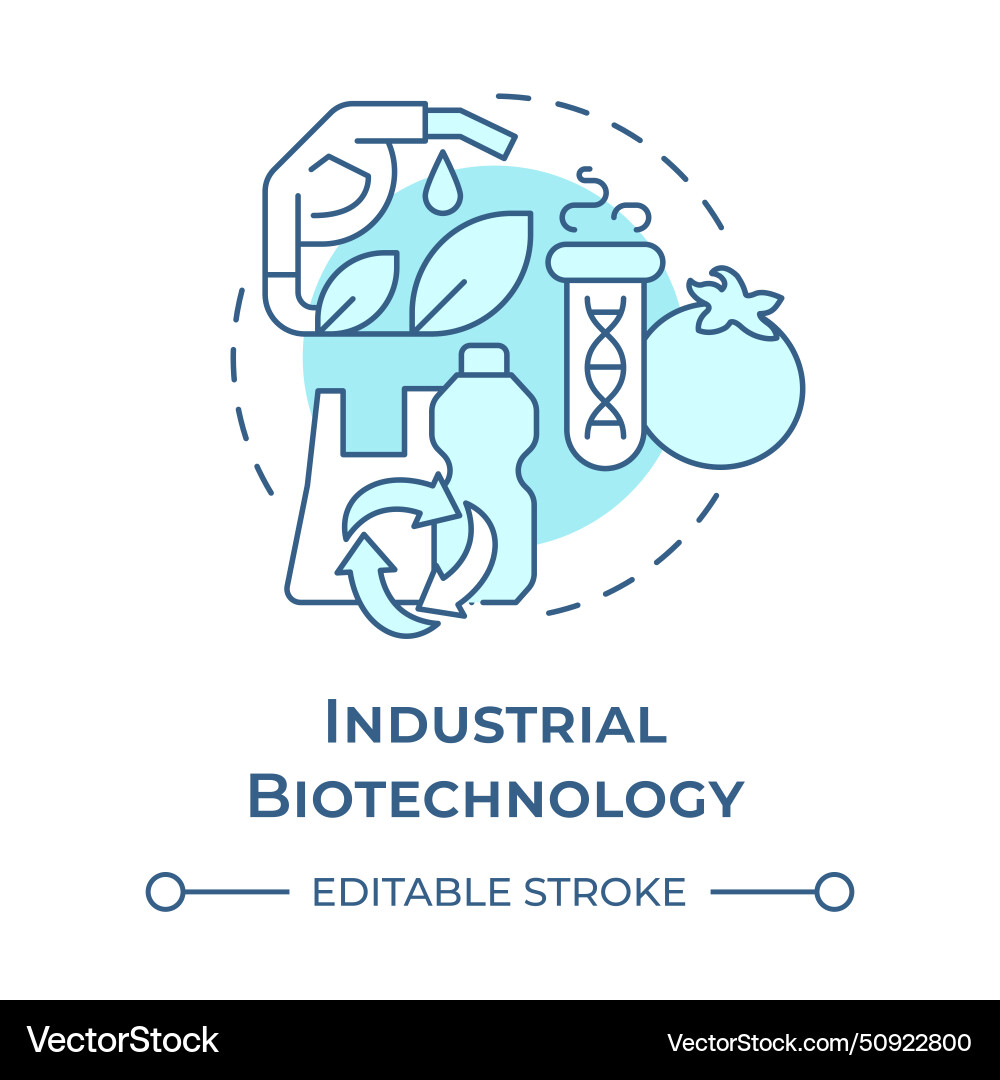Industrial biotechnology soft blue concept icon Vector Image