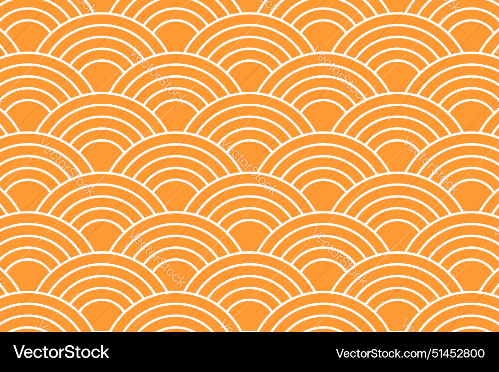 Orange arch shapes repeating suns wallpaper Vector Image