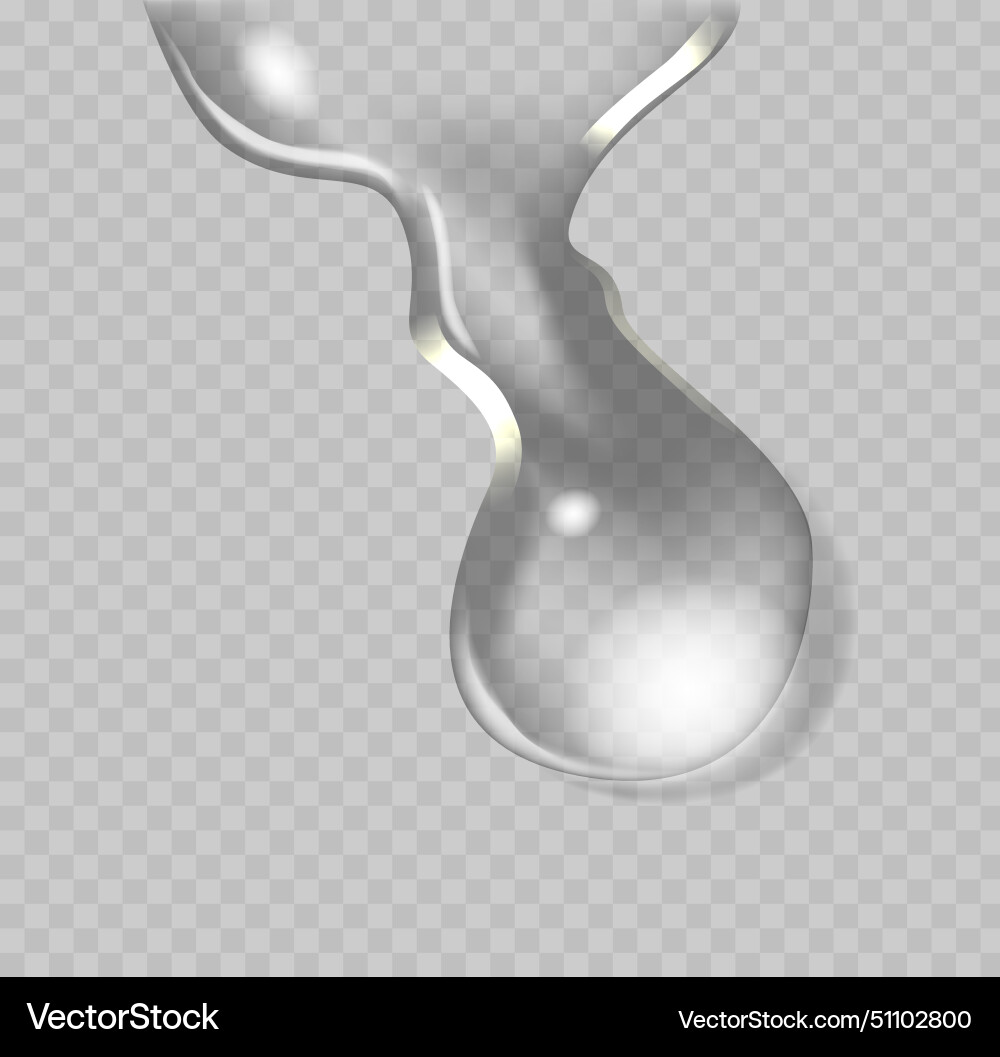 Single water drop suspended in mid-air Royalty Free Vector