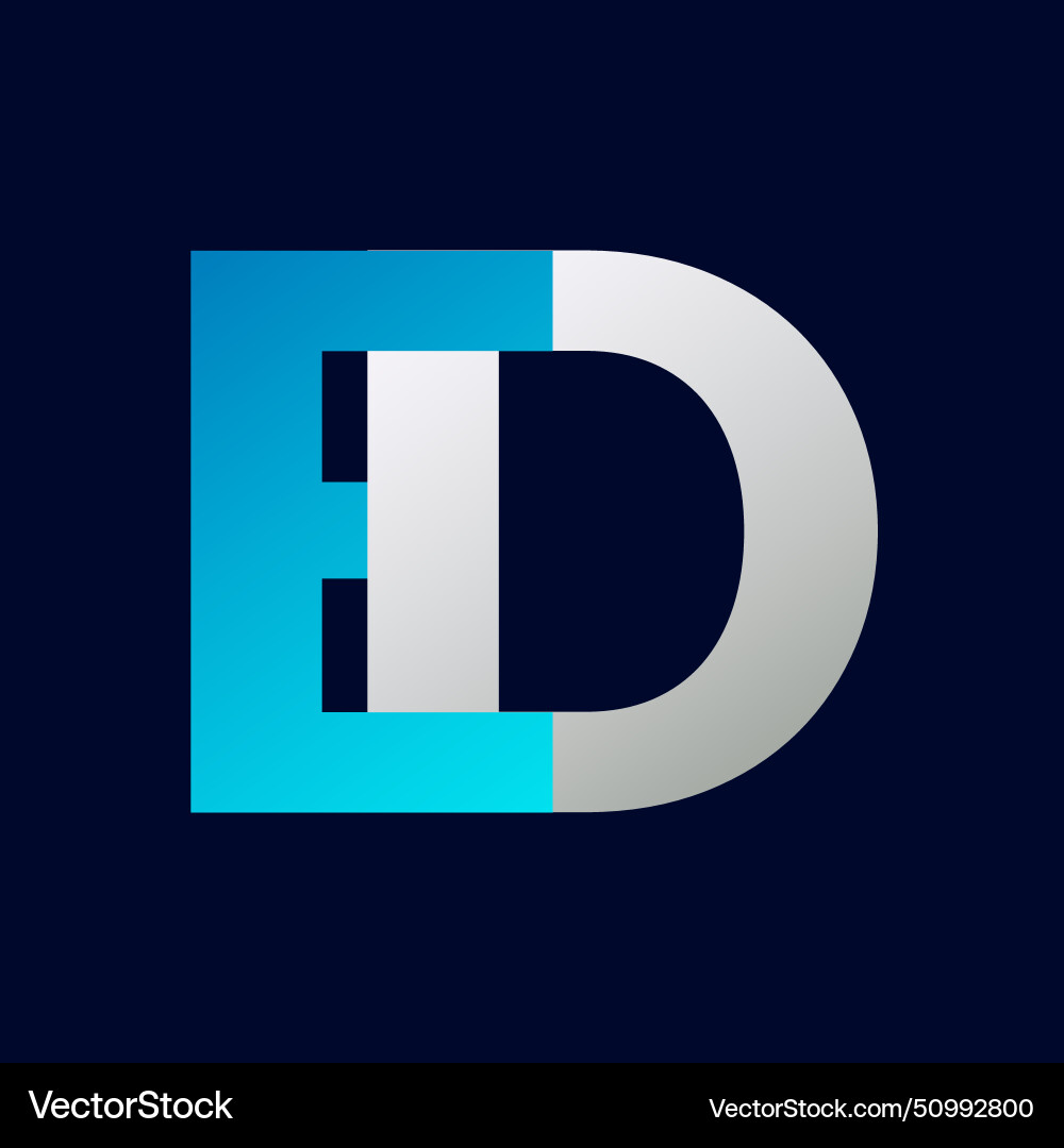 Unique ed letter logo icon template Royalty Free Vector