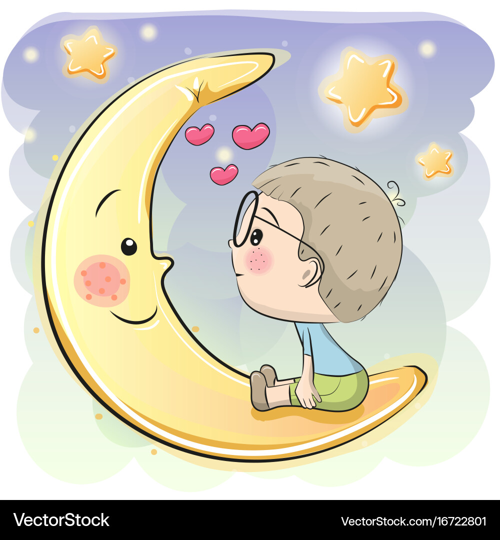 Cute cartoon boy Royalty Free Vector Image - VectorStock