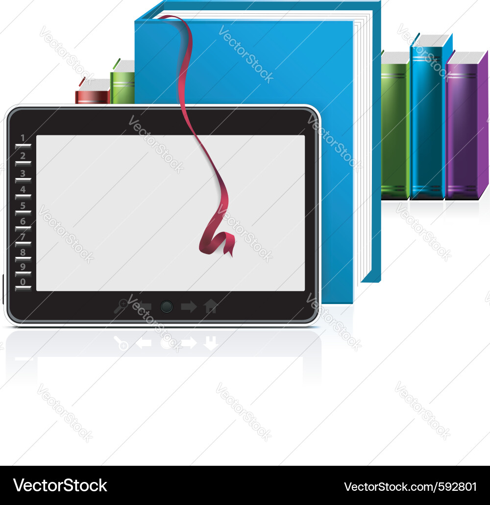 E book reader Royalty Free Vector Image - VectorStock