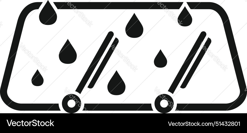 Icon of windshield wipers in motion with Vector Image