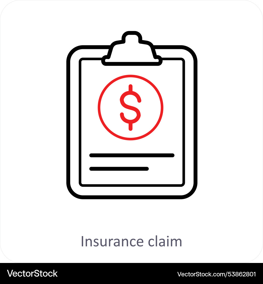Insurance claim Royalty Free Vector Image - VectorStock