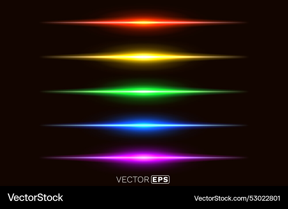 Laser light beam on black background Royalty Free Vector