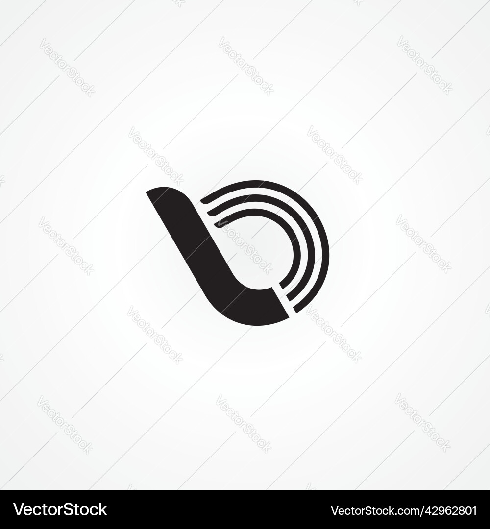 Logo design of lb text Royalty Free Vector Image