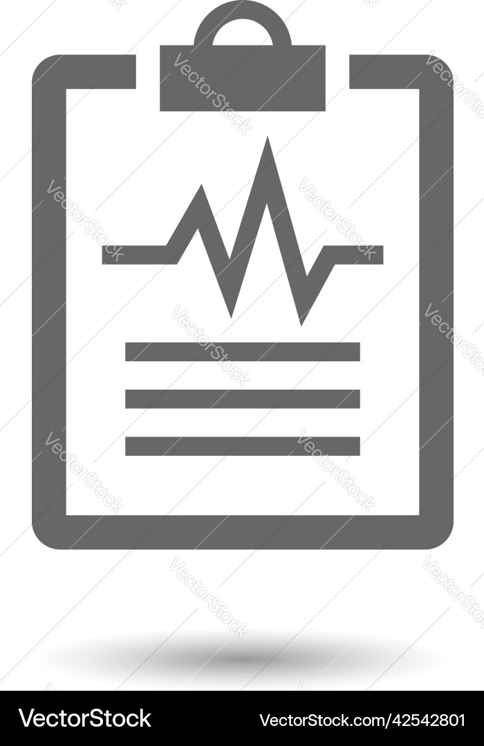 Medical report document icon Royalty Free Vector Image