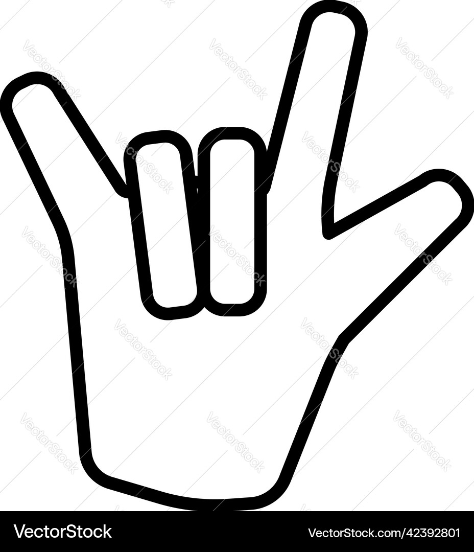 Rock hand icon Royalty Free Vector Image - VectorStock