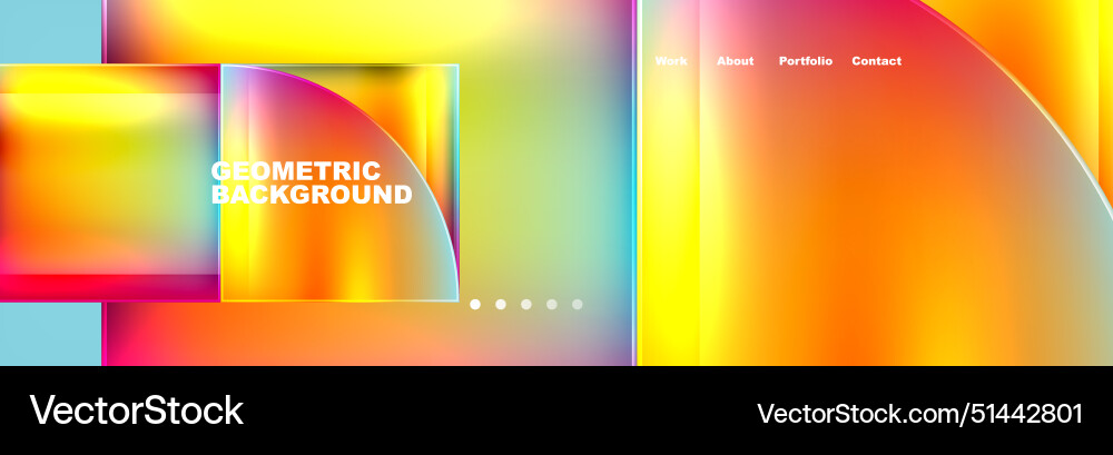 Round triangles and squares web site page template