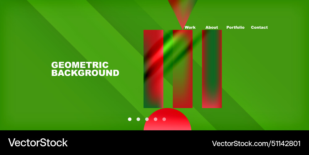 Various colorful geometric shapes abstract web Vector Image