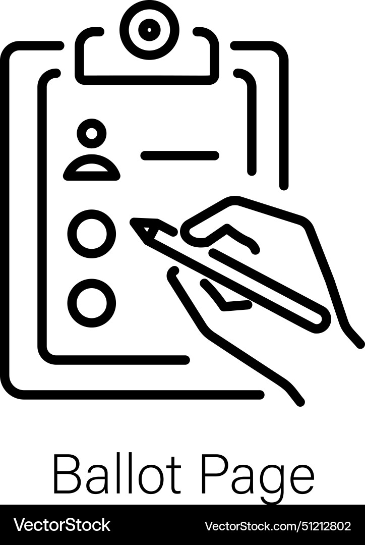 Ballot page Royalty Free Vector Image - VectorStock