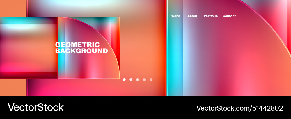 Circle triangle geometric web site page template Vector Image