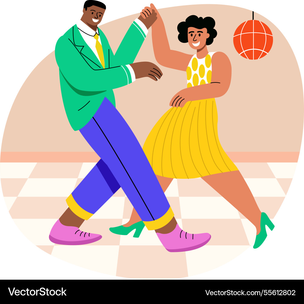 Couple dance Royalty Free Vector Image - VectorStock