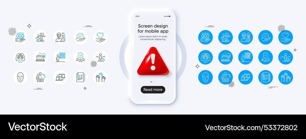 Cyber attack face biometrics and business skill Vector Image