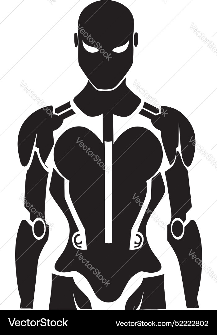 Cyberbot android logo robogenius futuristic design