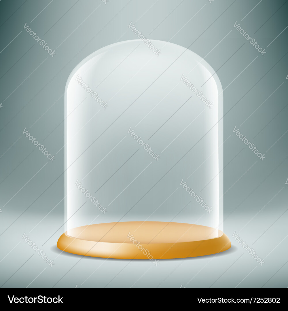Glass dome stock Royalty Free Vector Image - VectorStock