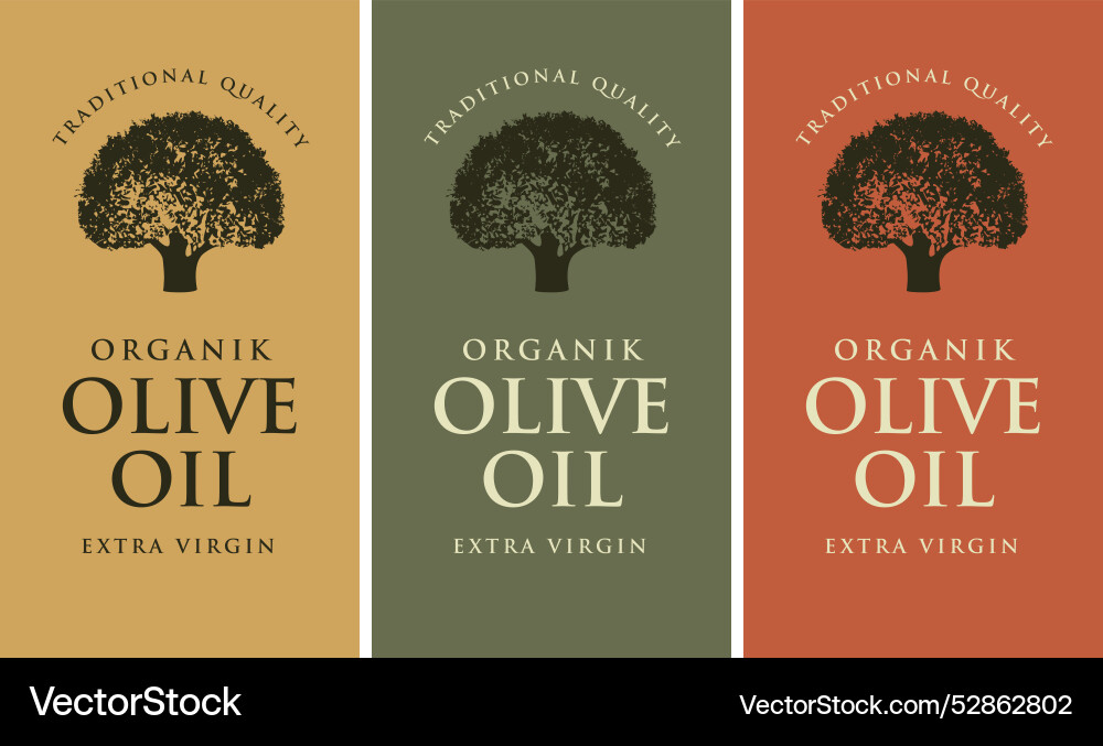 Labels for olives or olive oil Royalty Free Vector Image