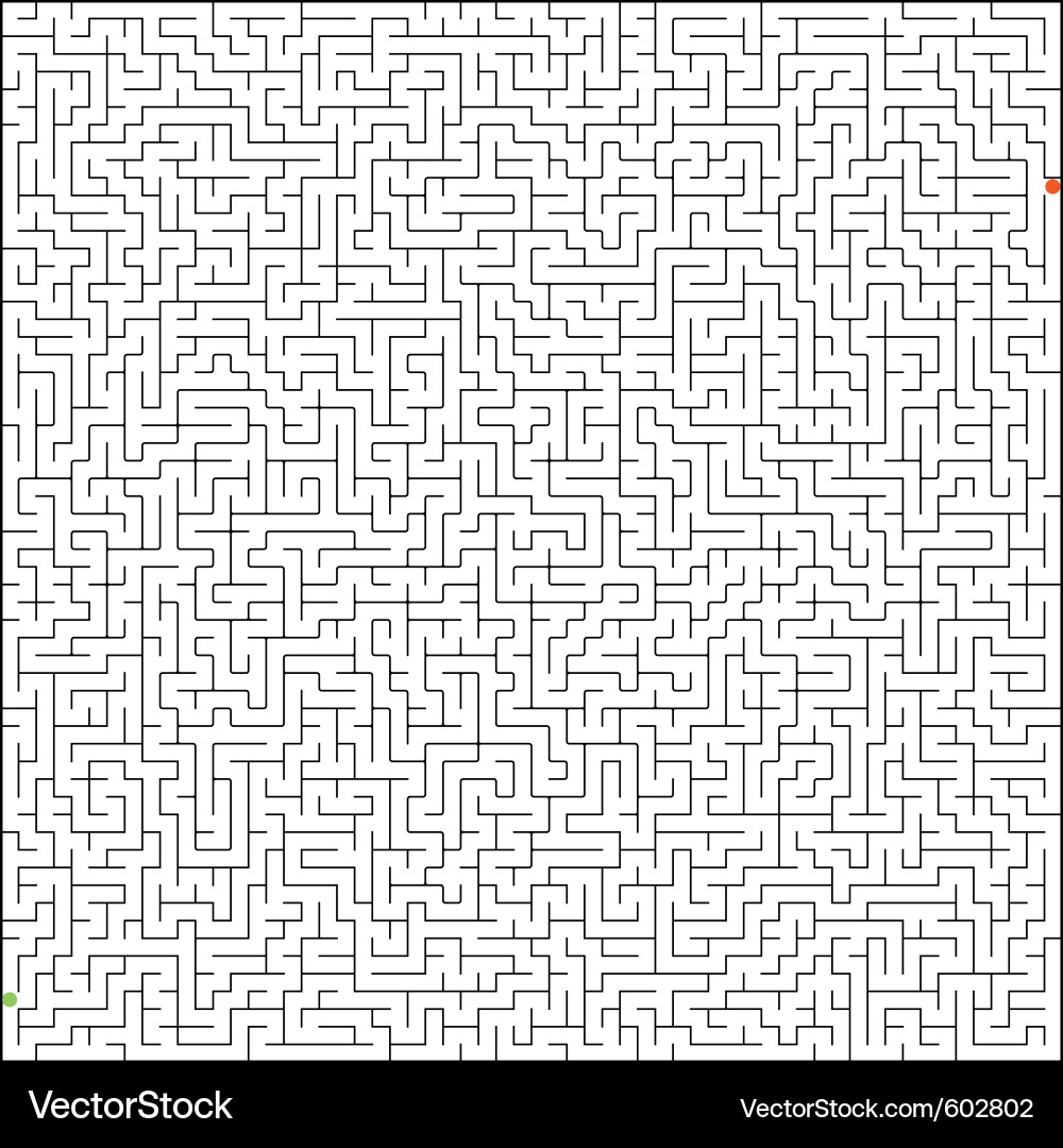 Perfect maze Royalty Free Vector Image - VectorStock