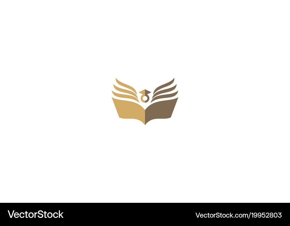 Book knowledge university logo Royalty Free Vector Image