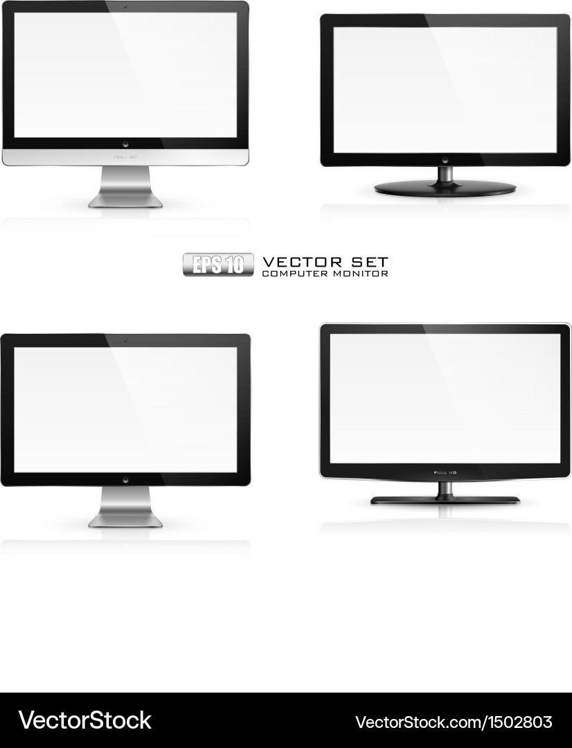 Computer monitor Royalty Free Vector Image - VectorStock