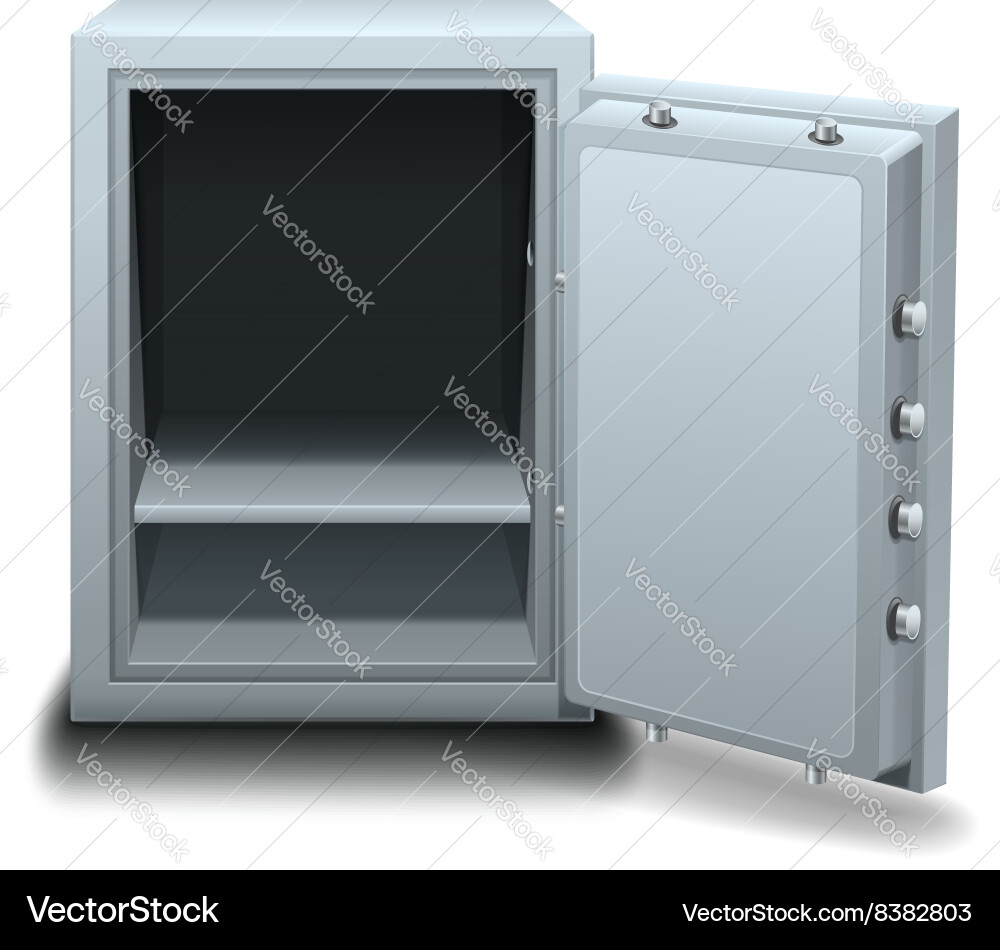 Empty bank safe for money business Royalty Free Vector Image