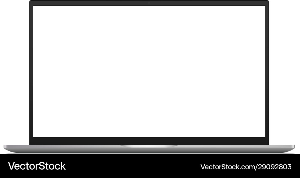 Laptop computer mockup with blank screen Vector Image