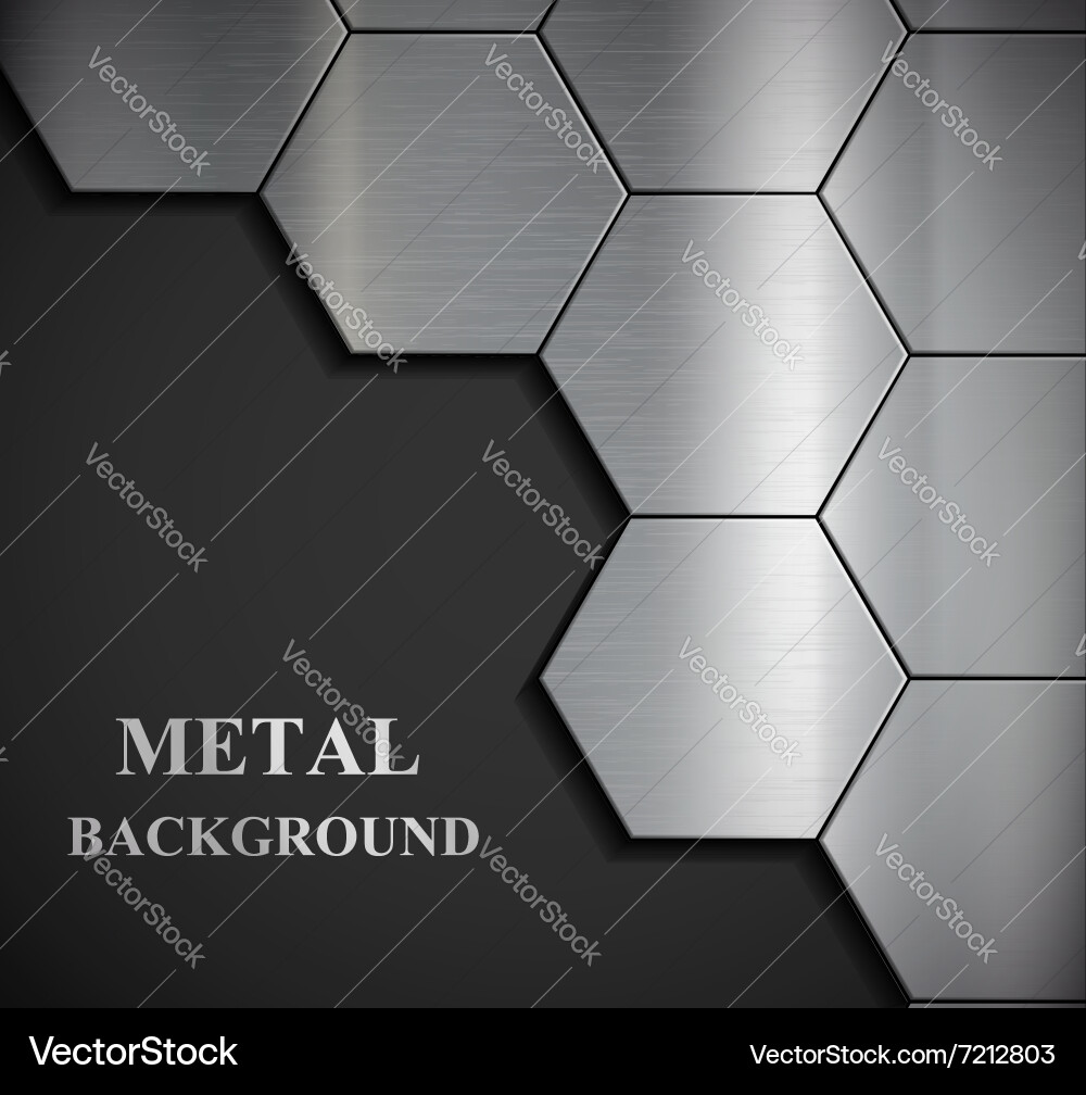Metallic Metal Plate Background Royalty Free Vector Image