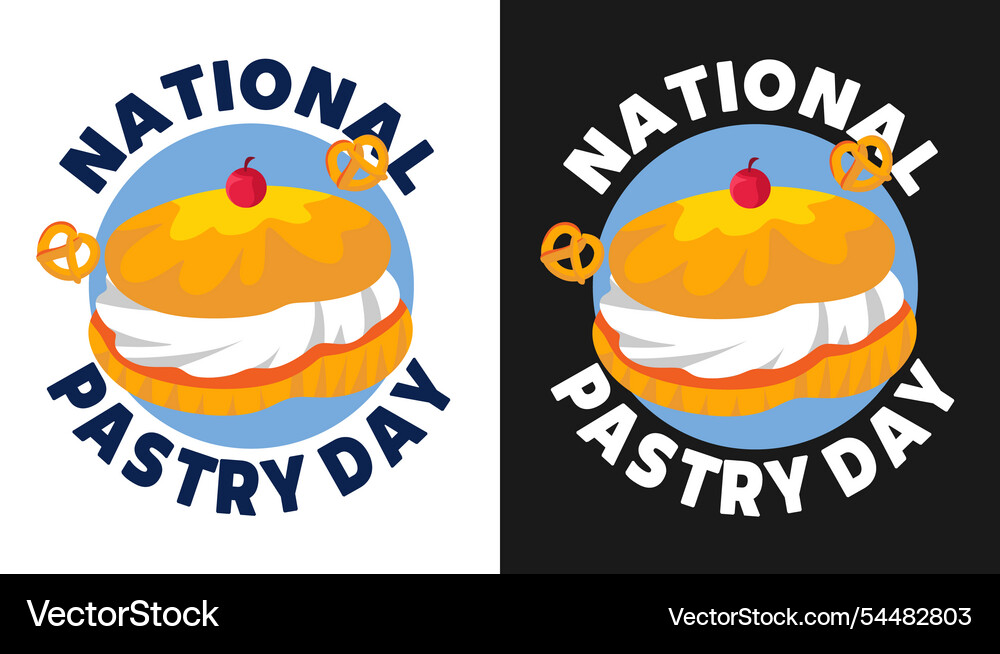 National pastry day with delicious Royalty Free Vector Image