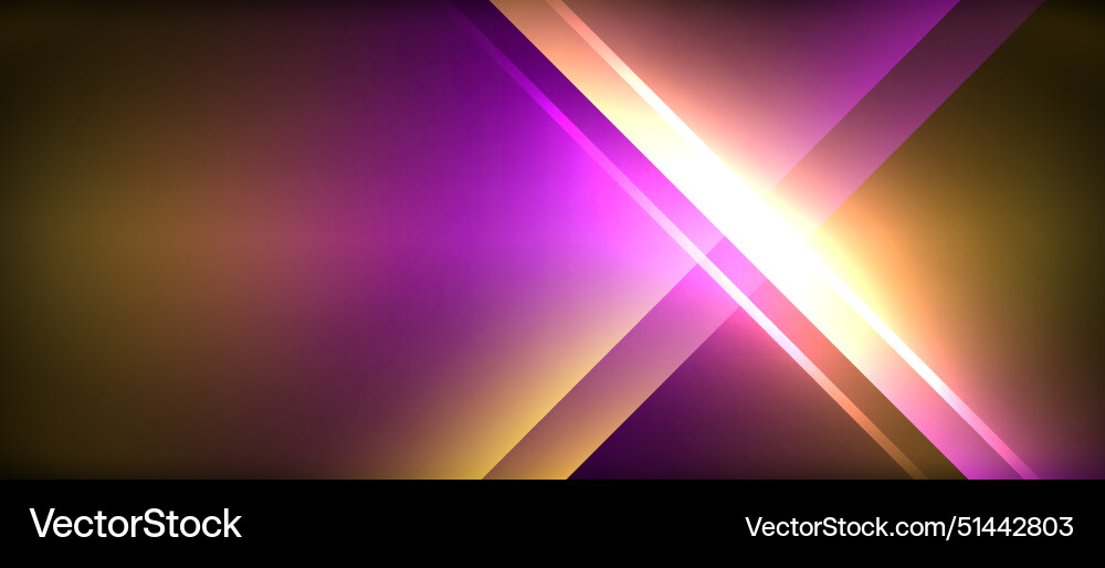 Neon glowing circle rays light round lines Vector Image