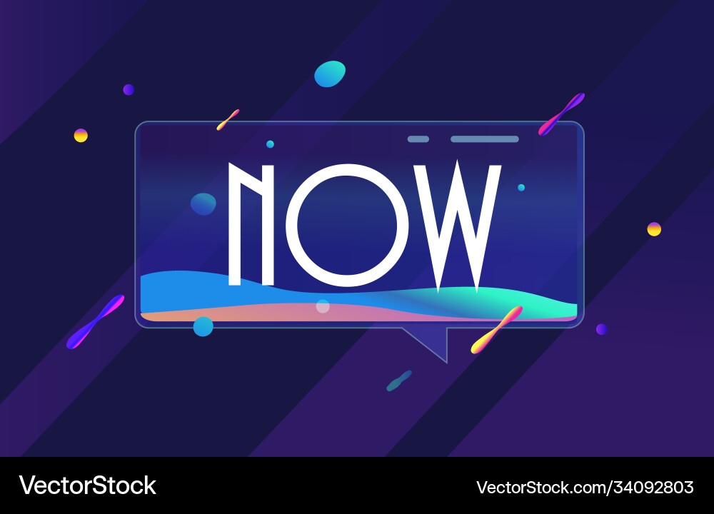 Now in design motivation banner template Vector Image