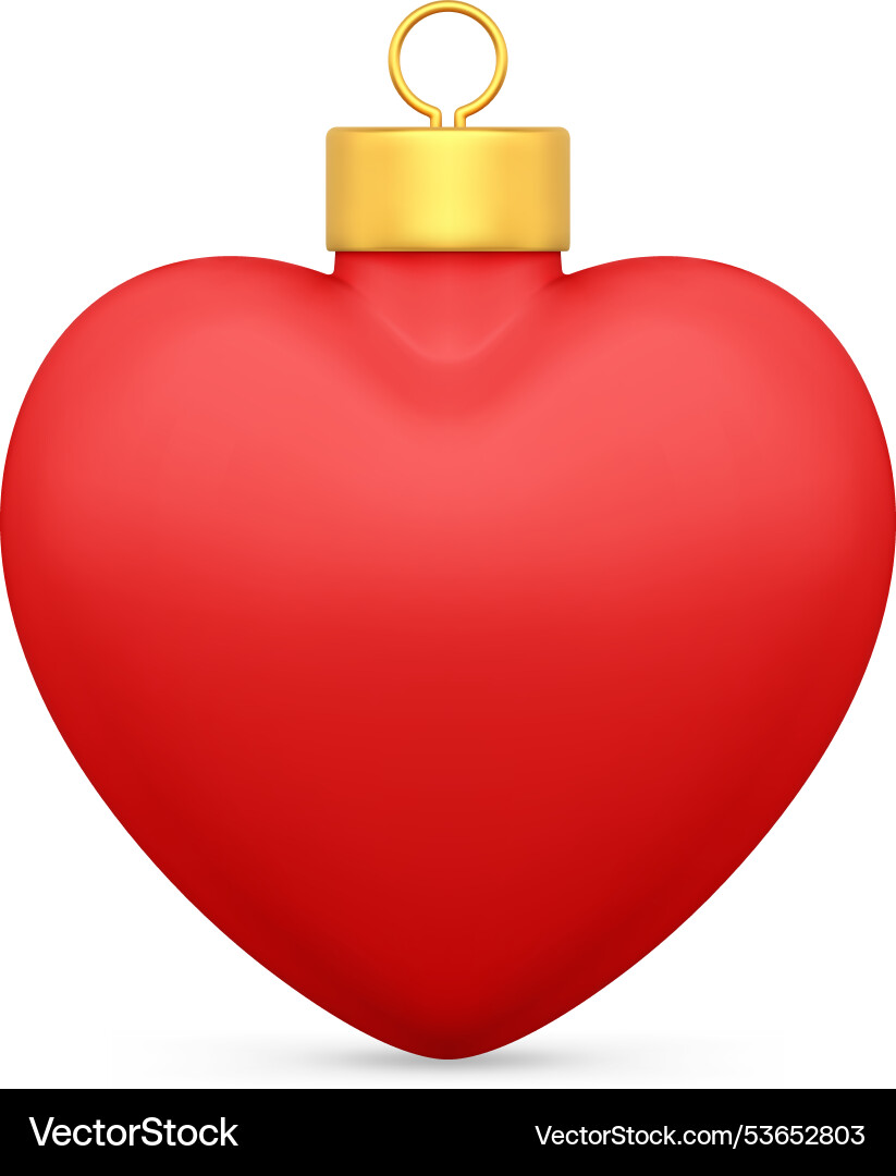Realistic red matte passion christmas bauble Vector Image