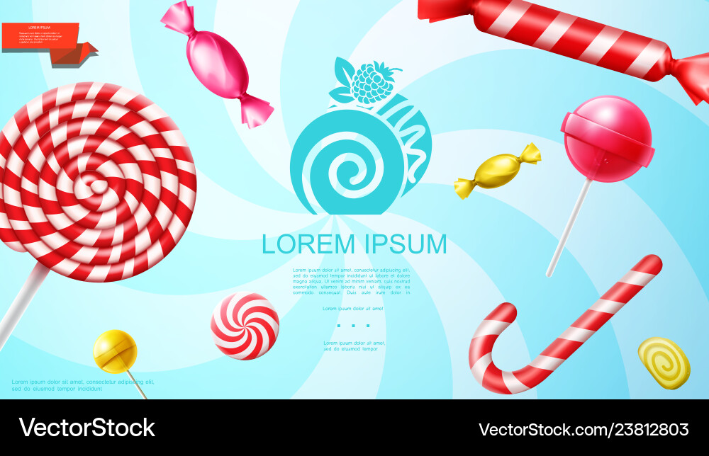 Realistic sweet products template Royalty Free Vector Image