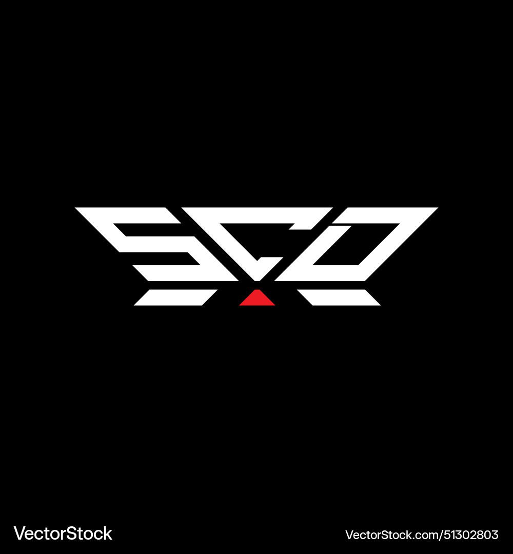 Scd letter logo design simple and modern Vector Image