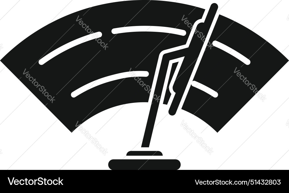 Simple bold graphic icon of a windshield wiper Vector Image