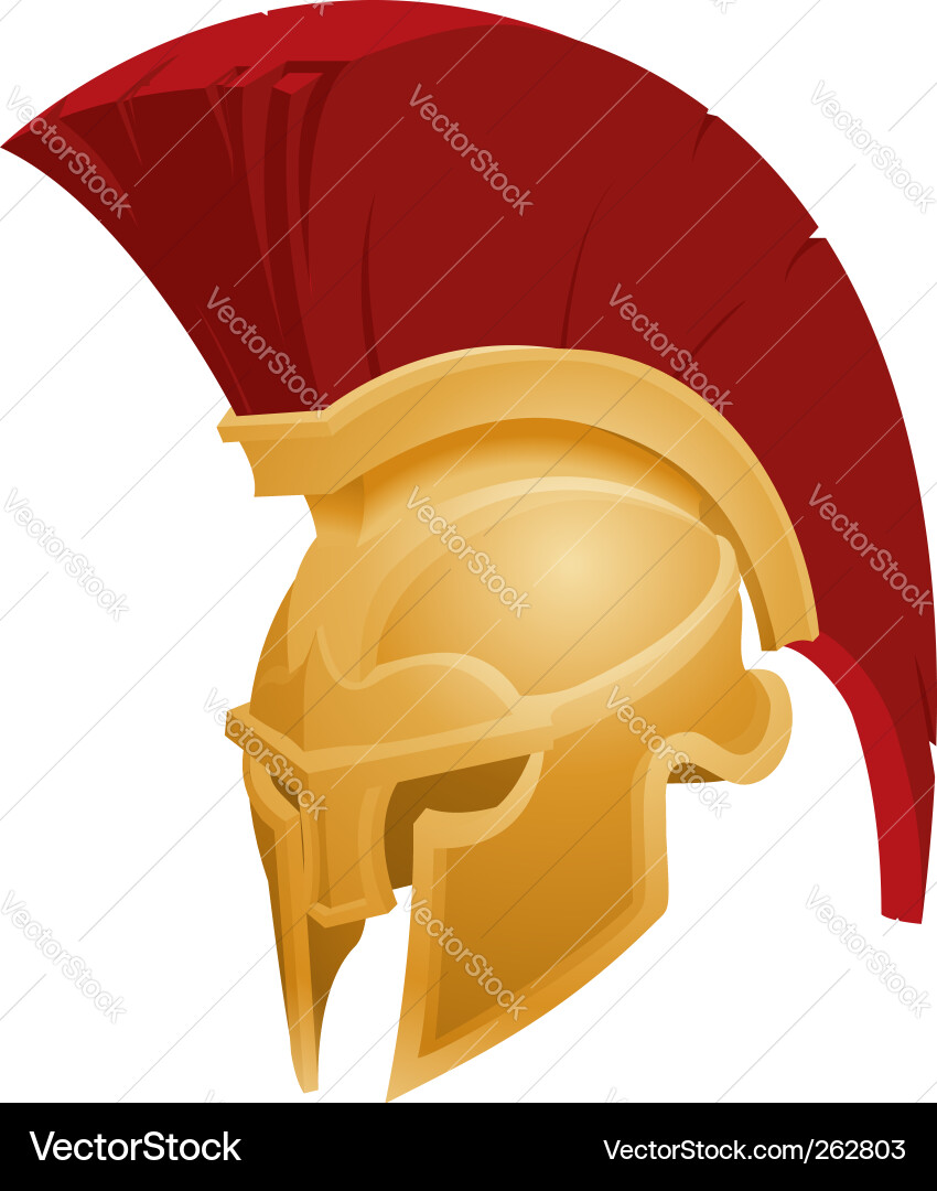 Spartan helmet Royalty Free Vector Image - VectorStock