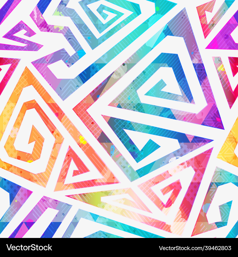 Watercolor Geometric Splash Royalty Free Vector Image