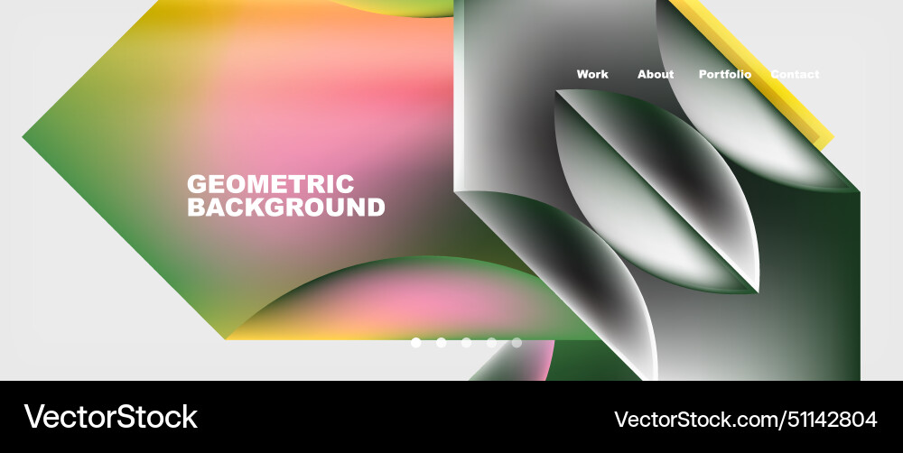 Colorful gradients with abstract geometric shapes Vector Image