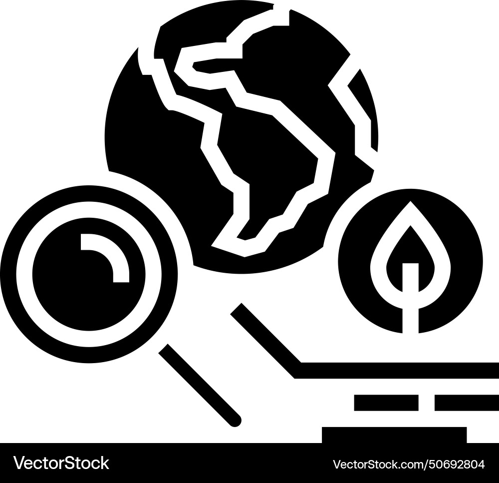 Environmental impact assessments glyph icon Vector Image