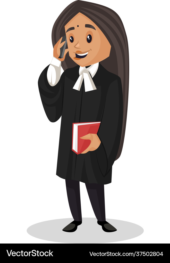 Female judge cartoon character Royalty Free Vector Image