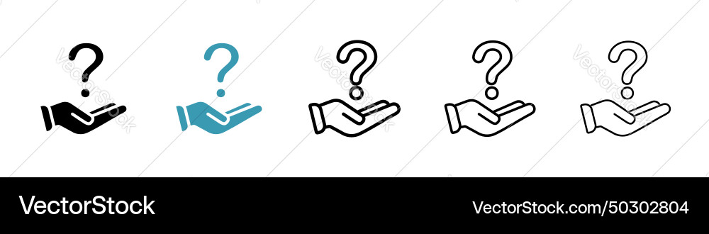 Question Mark Curiosity Set Royalty Free Vector Image