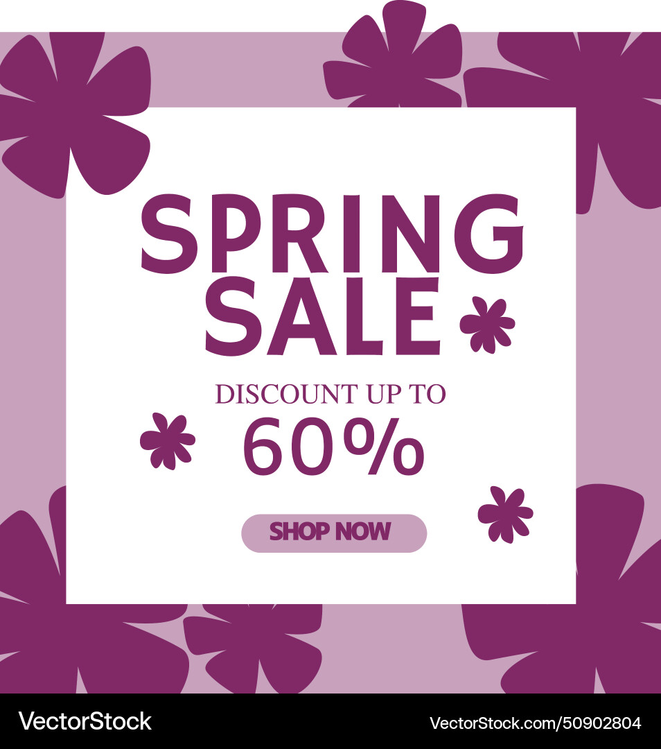 Spring sale design Royalty Free Vector Image - VectorStock