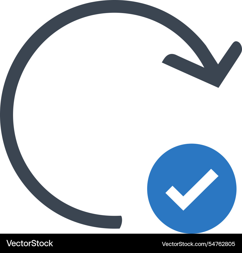 Approval cycle management icon Royalty Free Vector Image