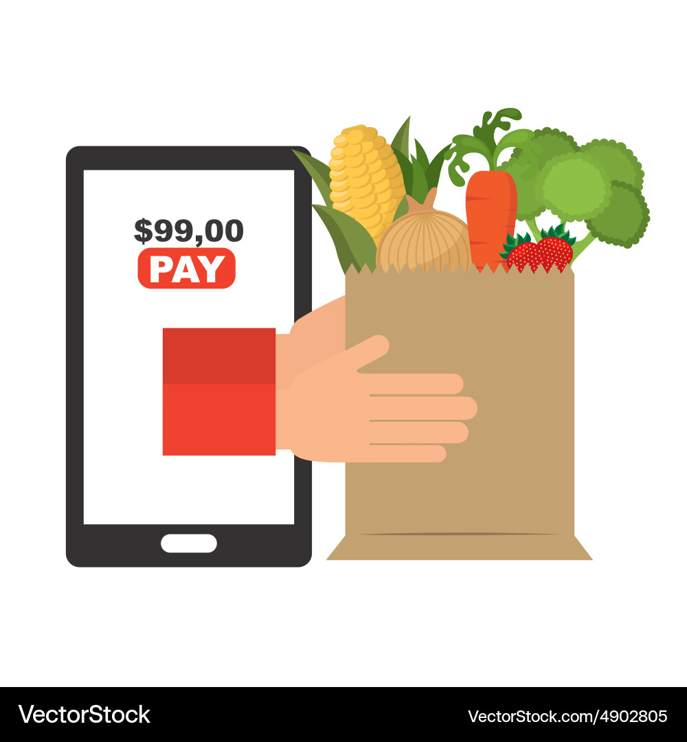 Delivery food Royalty Free Vector Image - VectorStock
