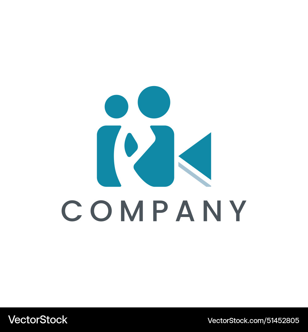 E movie camera logo image Royalty Free Vector Image